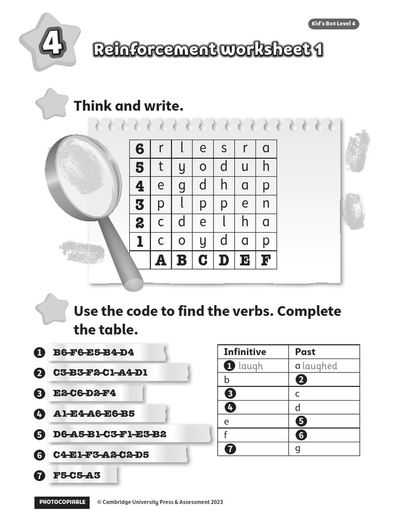 KBNGESS_KidsBox_Level4_Unit4_Reinforcement_worksheet_1 | PDF | Chess | Chess Theory