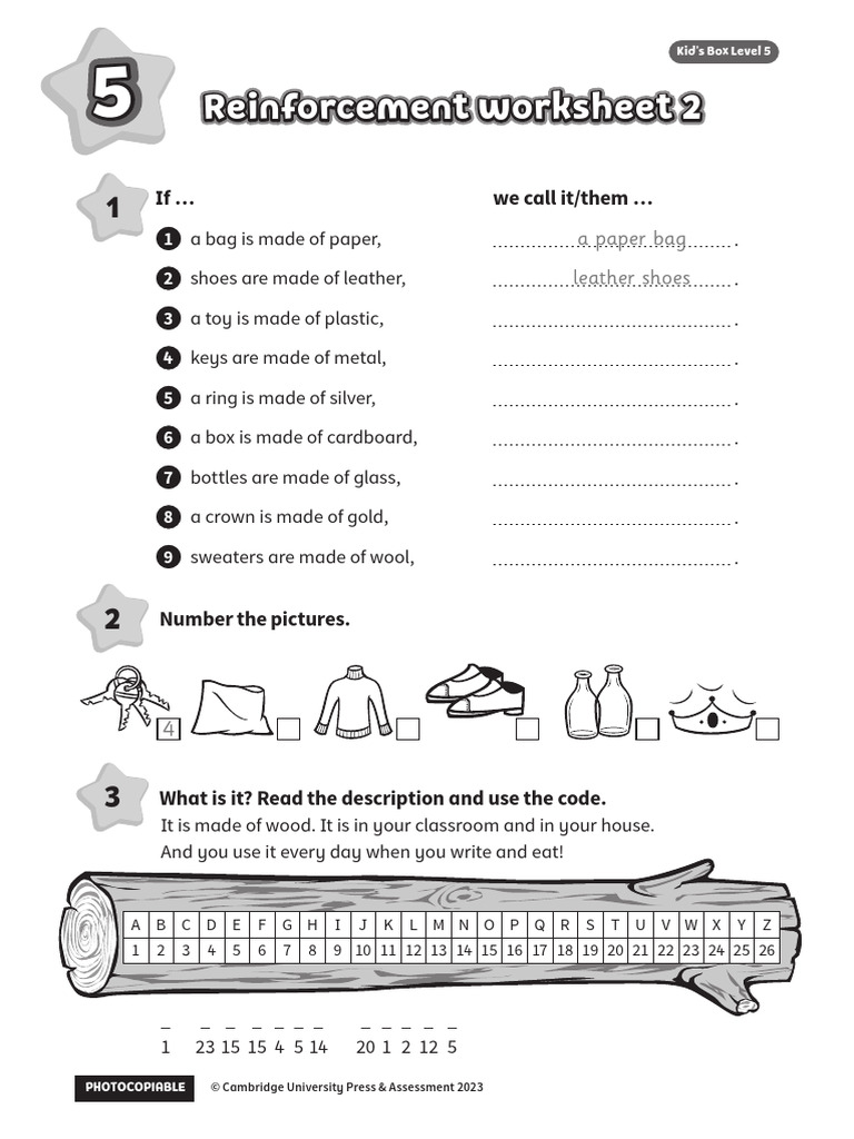 KBNGESS KidsBox Level5 Unit5 Reinforcement Worksheet 2 | PDF