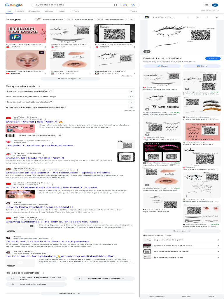 Eyelashes Ibis Paint - Google Search | PDF | Hair