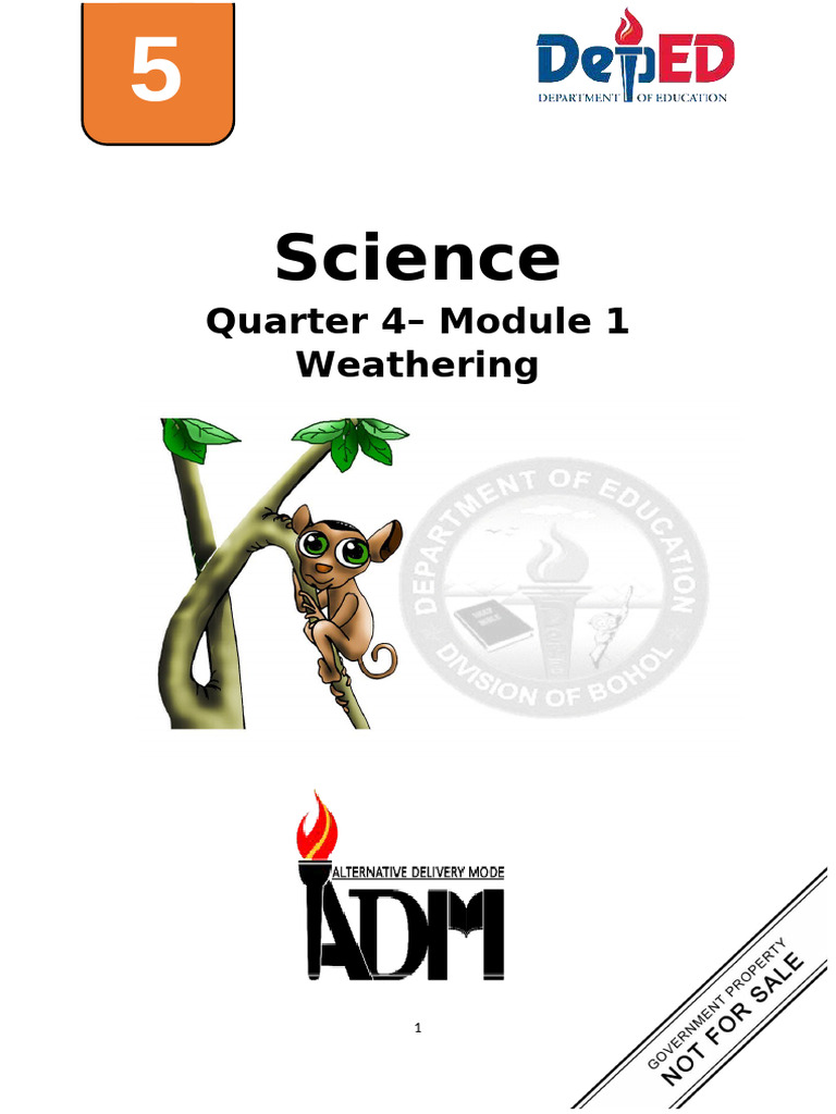 Sci5 Elem MODULE1 Q4 Edited | PDF | Weathering | Rock (Geology)