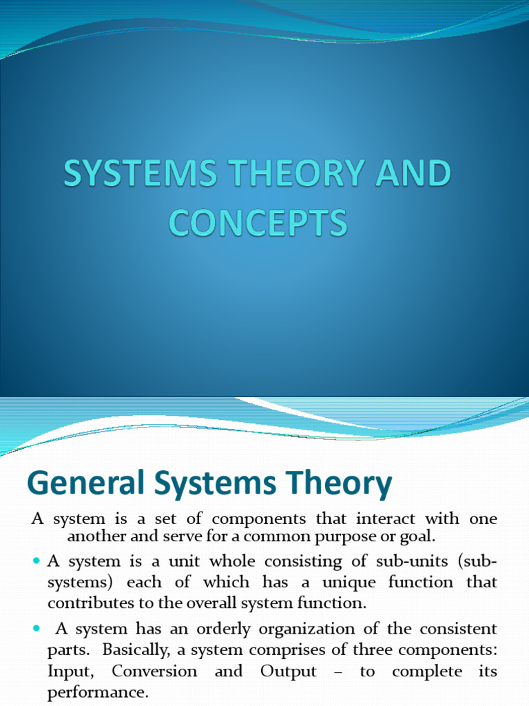 Lec 2 - General Systems Theory | PDF | System | Behavior