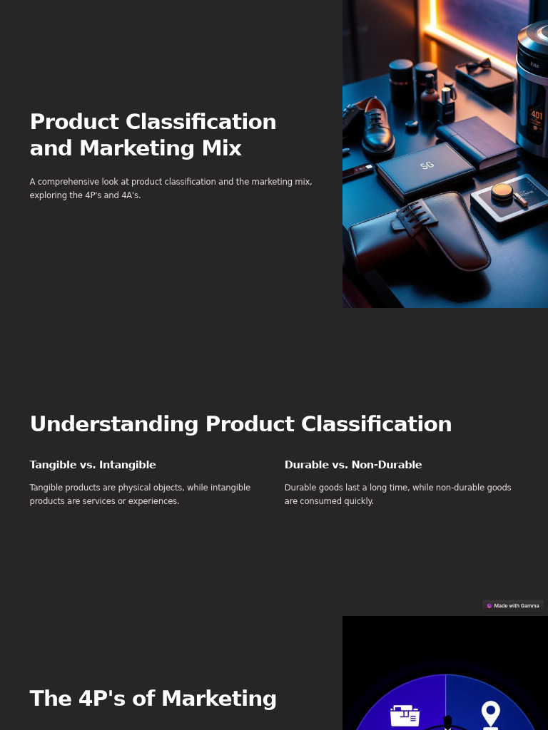 Product Classification and Marketing Mix | PDF