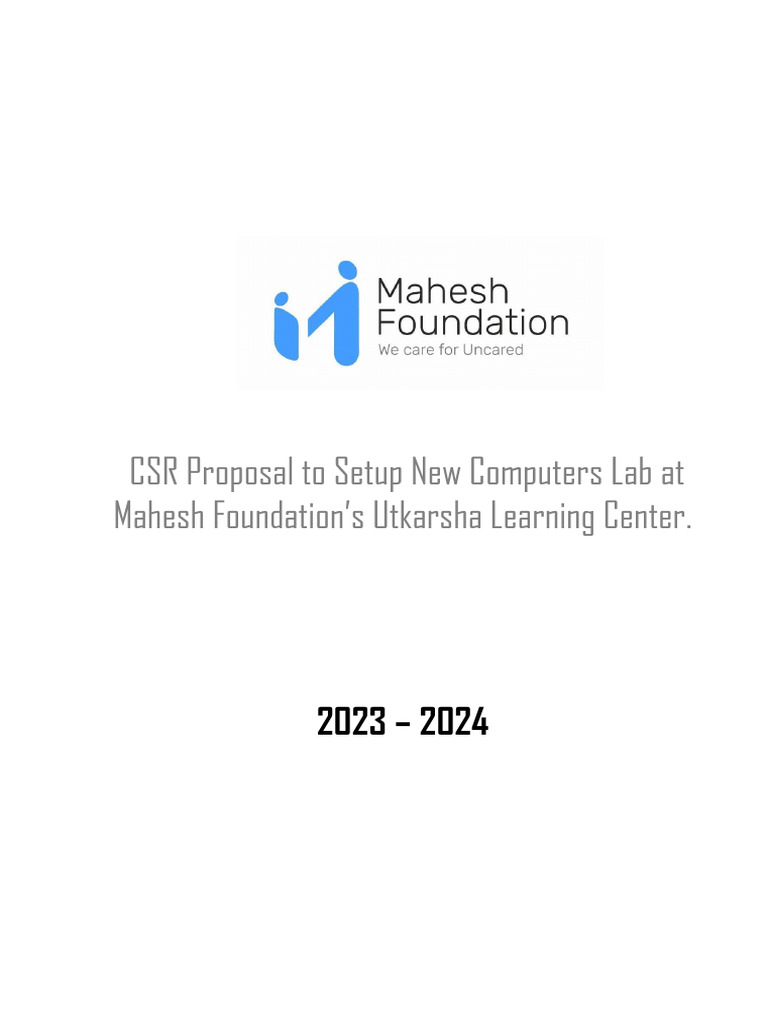 sample proposal-2 | PDF | Corporate Social Responsibility | Slum