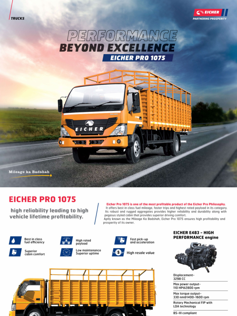 Eicher Pro 1075 | PDF