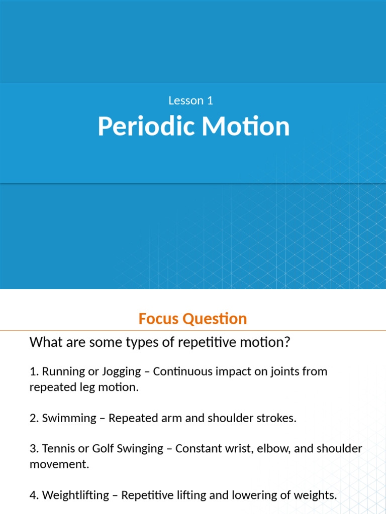 Teacher PowerPoint - Periodic Motion | PDF | Oscillation | Pendulum