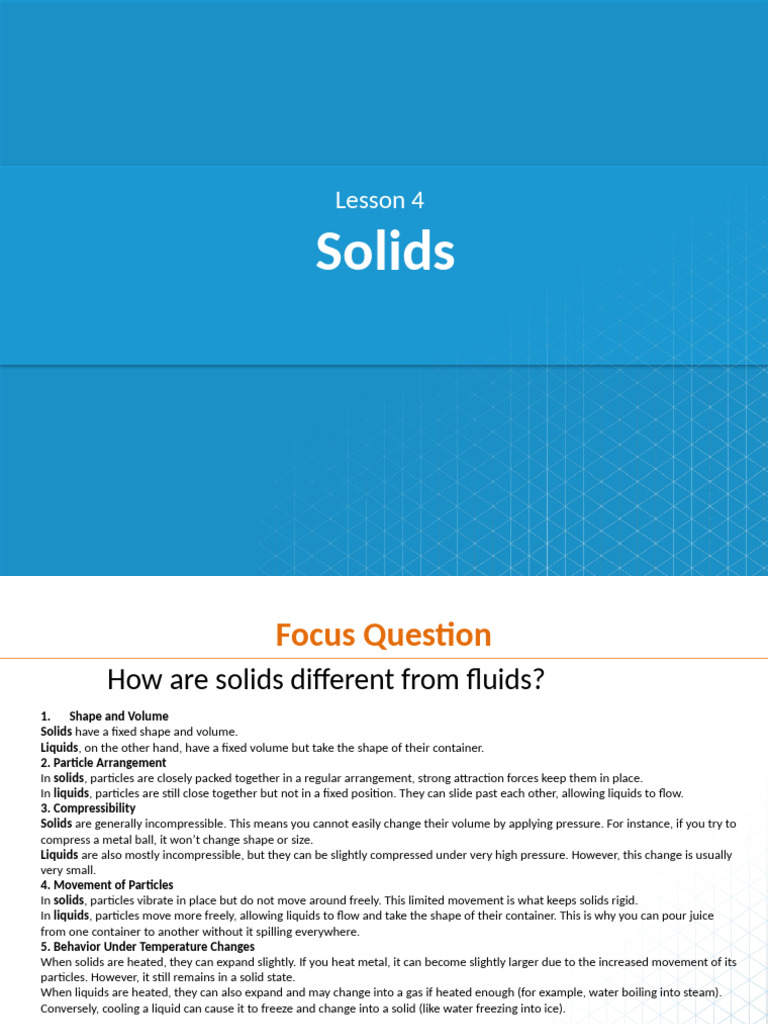 Teacher PowerPoint_ Solids 2 | PDF | Thermal Expansion | Solid