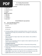 Digital Presentation Class 9 MCQ With Answers | PDF | Microsoft Office ...