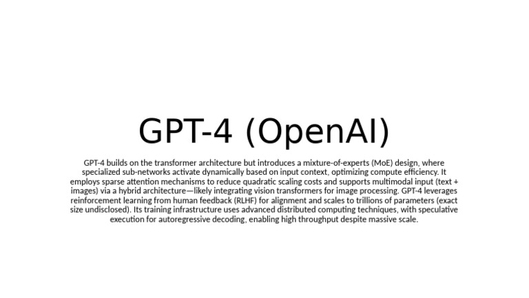 GPT 4 AI Architecture Overview | PDF