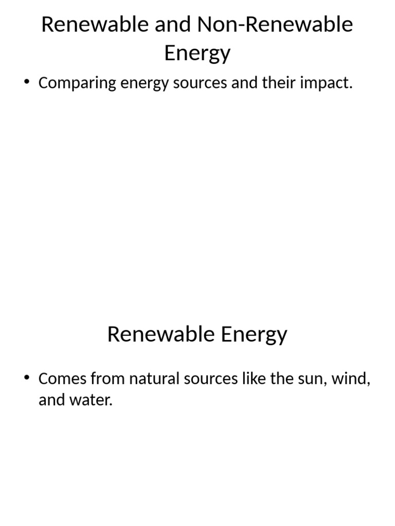 Renewable vs Non-Renewable Energy Guide | PDF