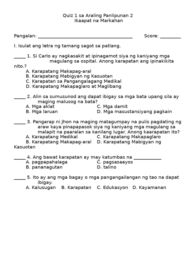 Q1 in AP - 4thQ | PDF