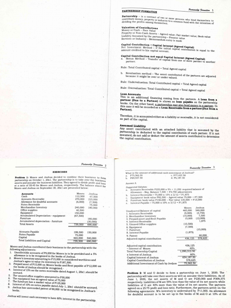 J23 PAR C01 Partnership Formation | PDF