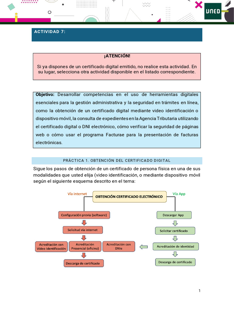 Actividad 07 - Gestiones Profesionales y Personales Con La Administración Electrónica | PDF ...
