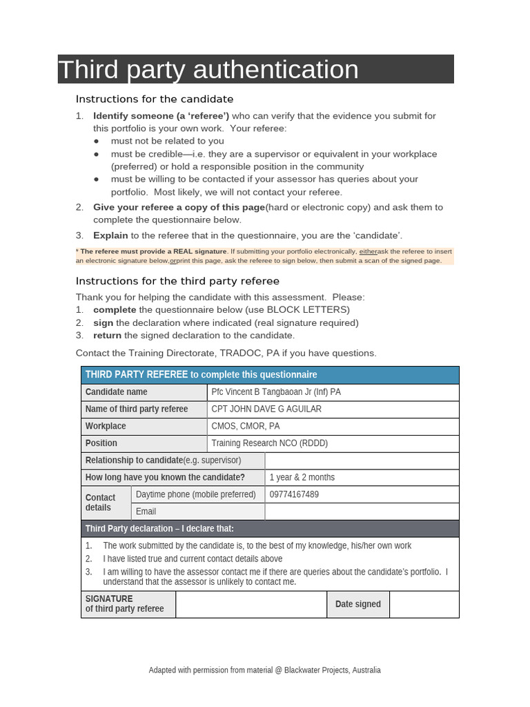 C. Third Party Authentication | PDF | Authentication