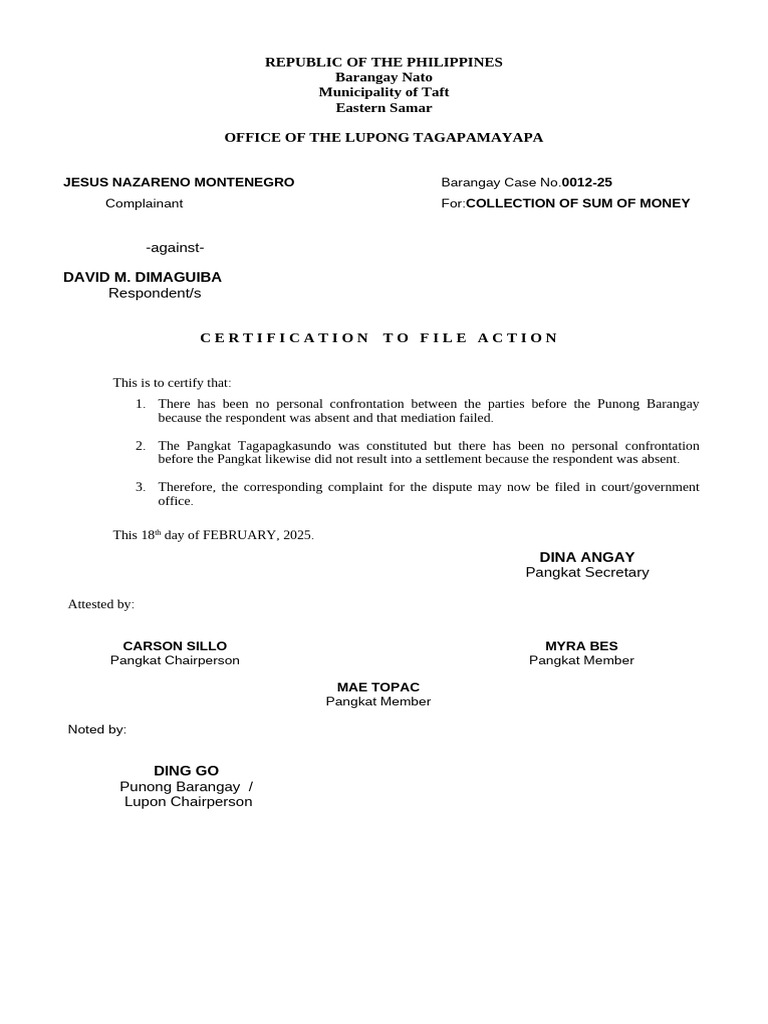 Montenegro-v-Dimaguiba-CFA (2) | PDF