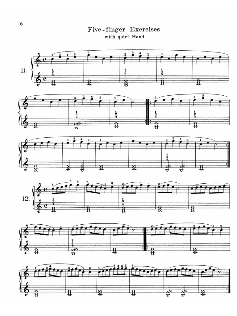 Czerny 11 y 12 | PDF