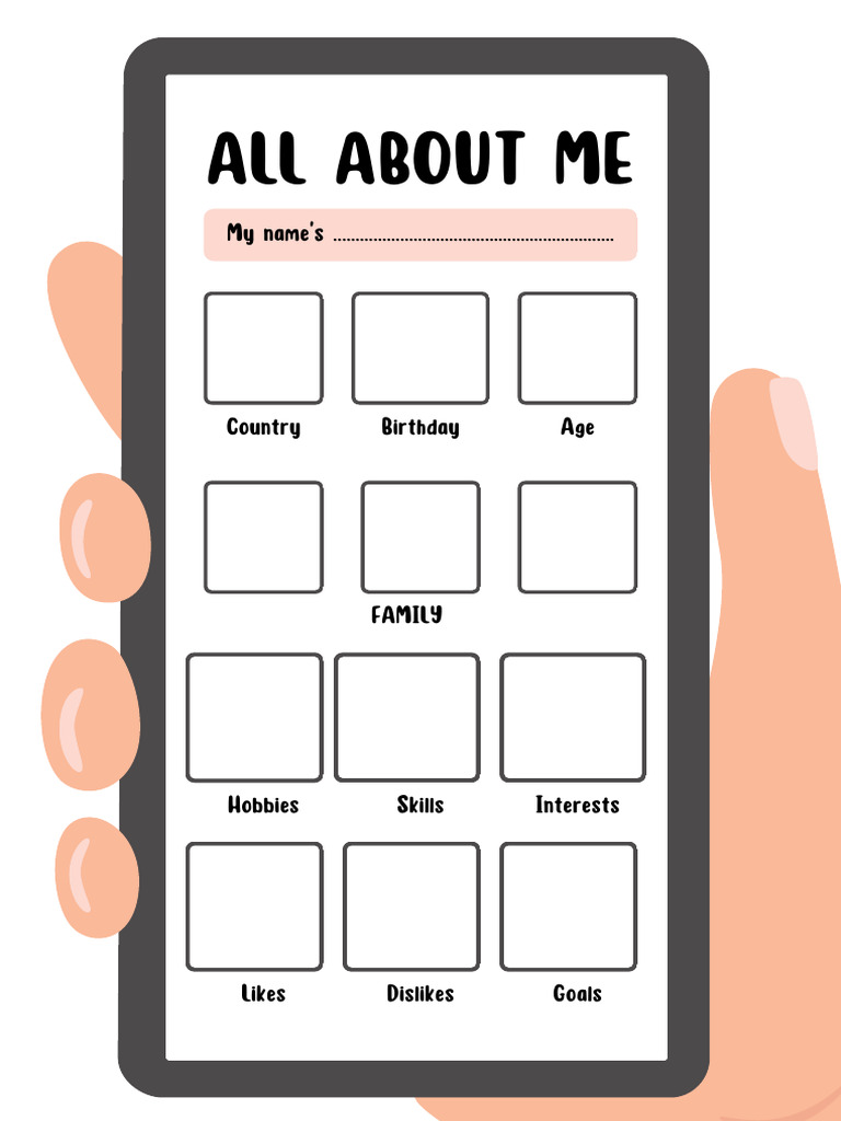 Smartphone Themed All About Me Apps Worksheet | PDF