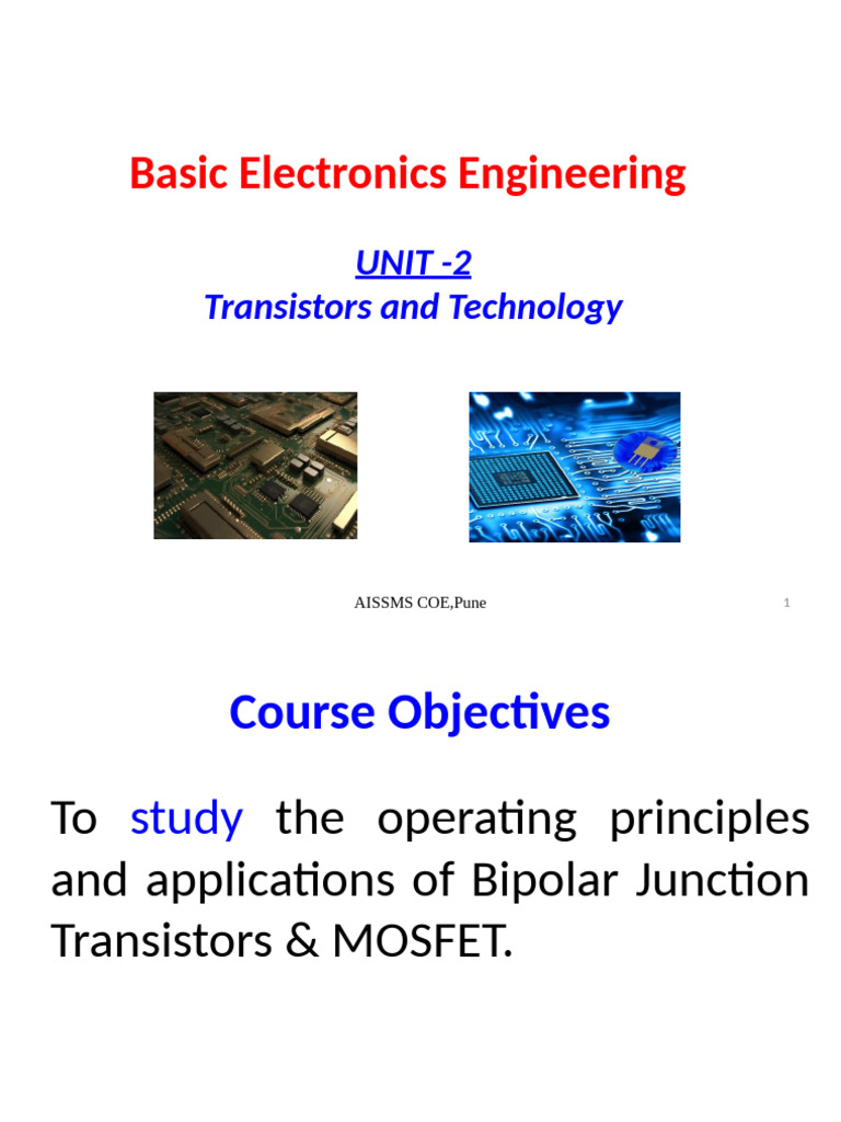 Transistors: BJT & MOSFET Overview | PDF | Bipolar Junction Transistor ...