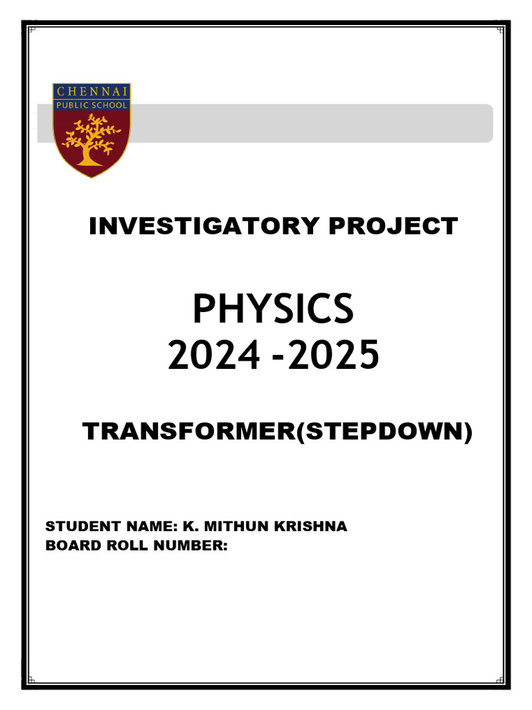 Cover Page PHY | PDF