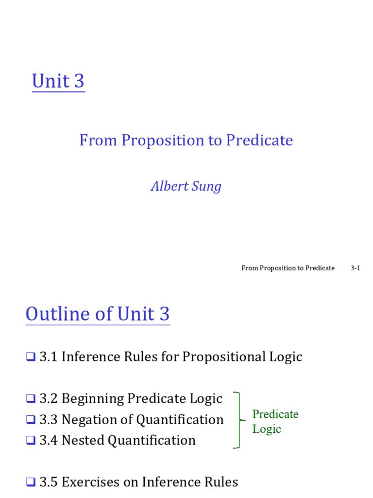 Unit3 Proposition To Predicate | PDF | Logic | Argument