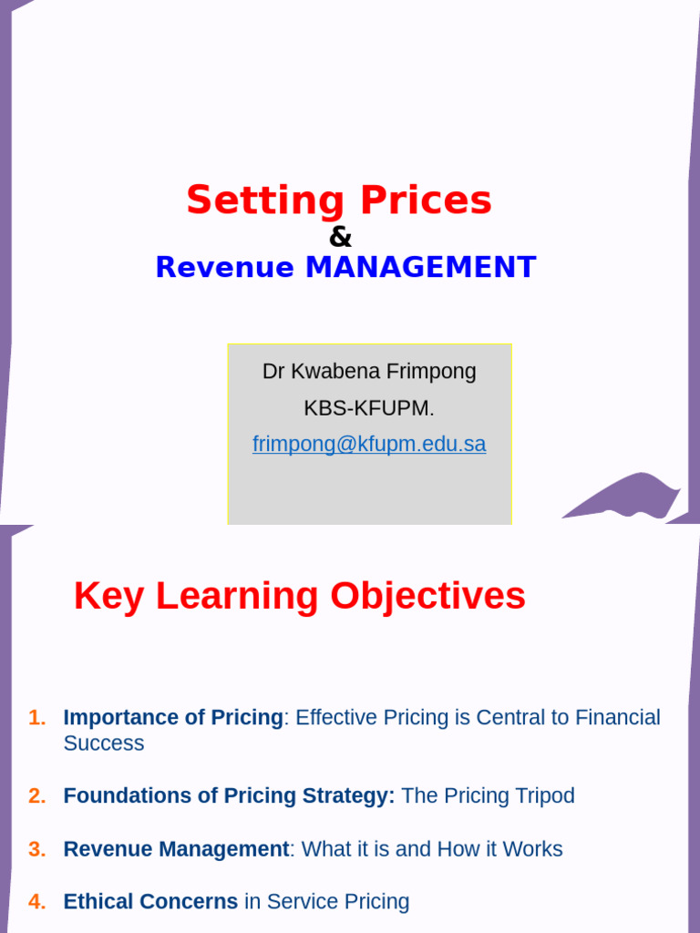 CH 6 Setting Prices and Revenue Mgt-2 | PDF | Pricing | Elasticity ...