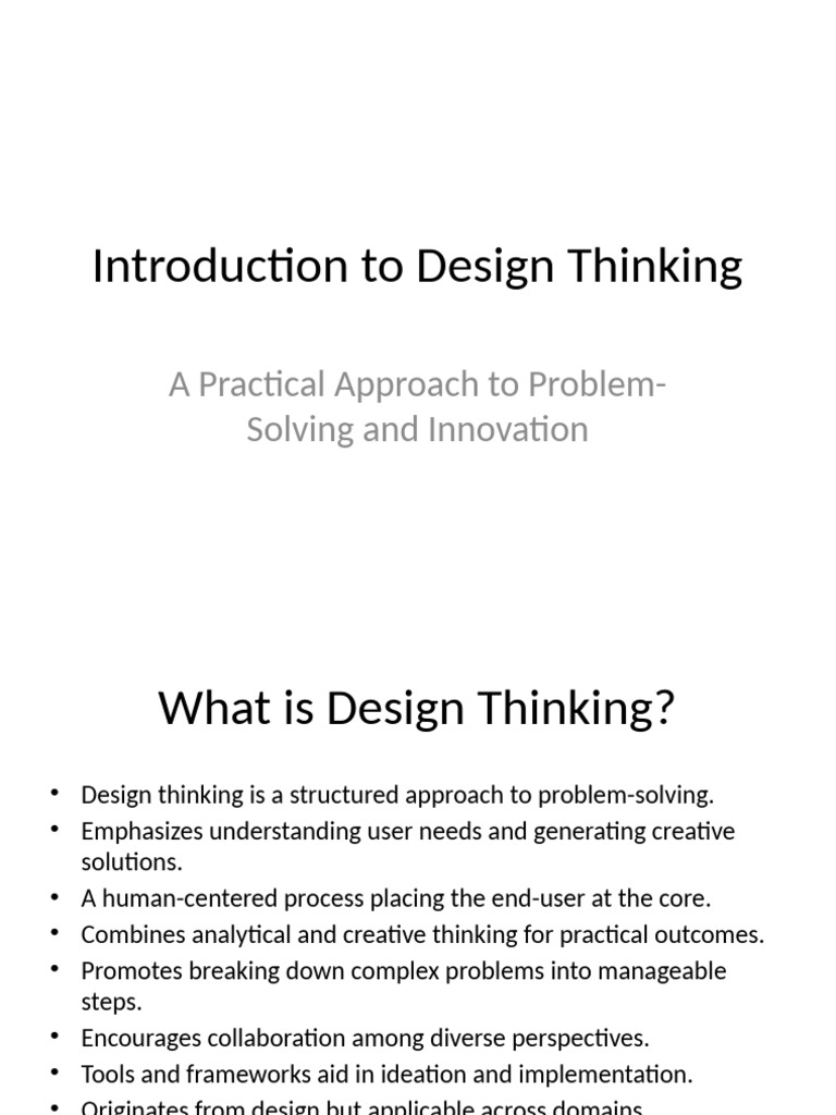 Design Thinking: A User-Centric Guide | PDF | Design Thinking | Prototype