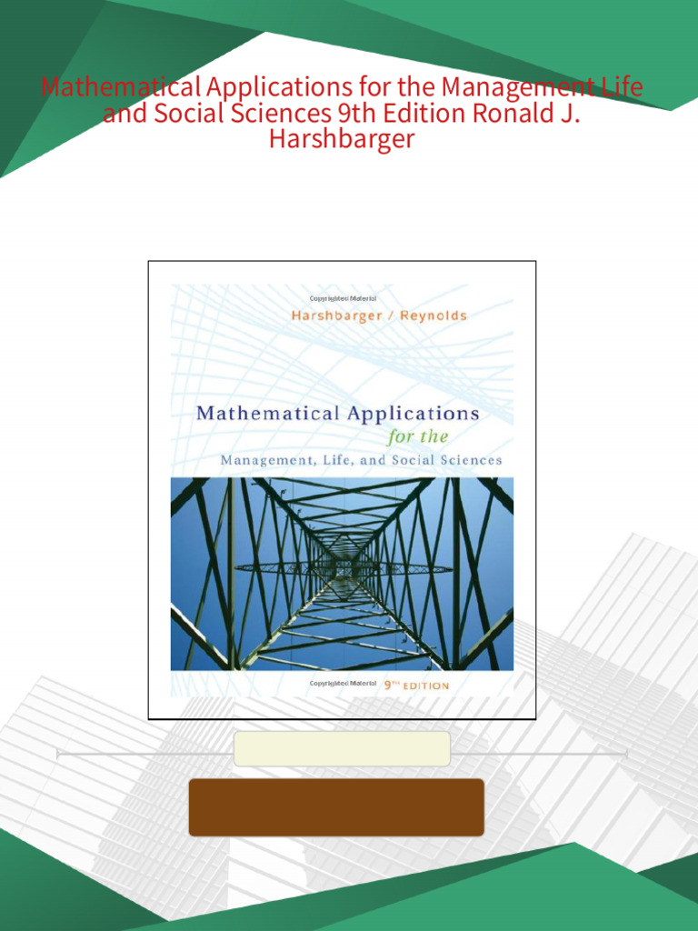 Mathematical Applications For The Management Life and Social Sciences ...