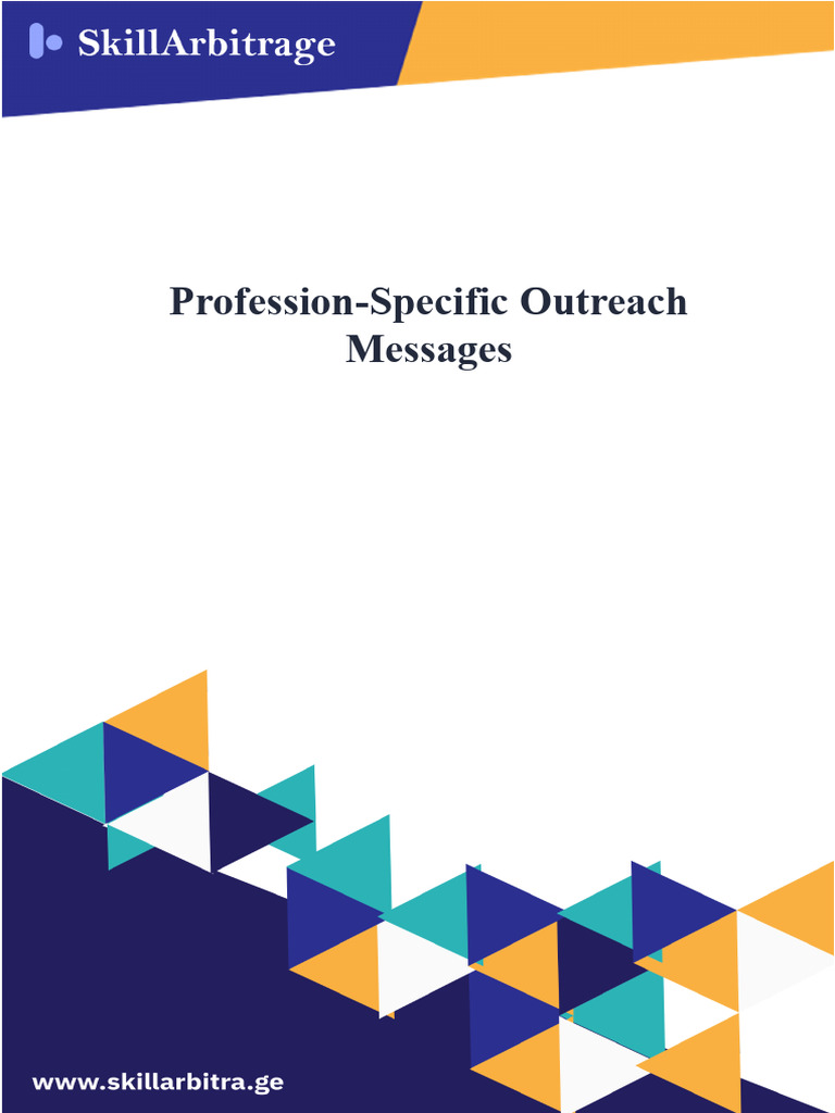 Profession-Specific Outreach Messages | PDF | Computer Security | Security