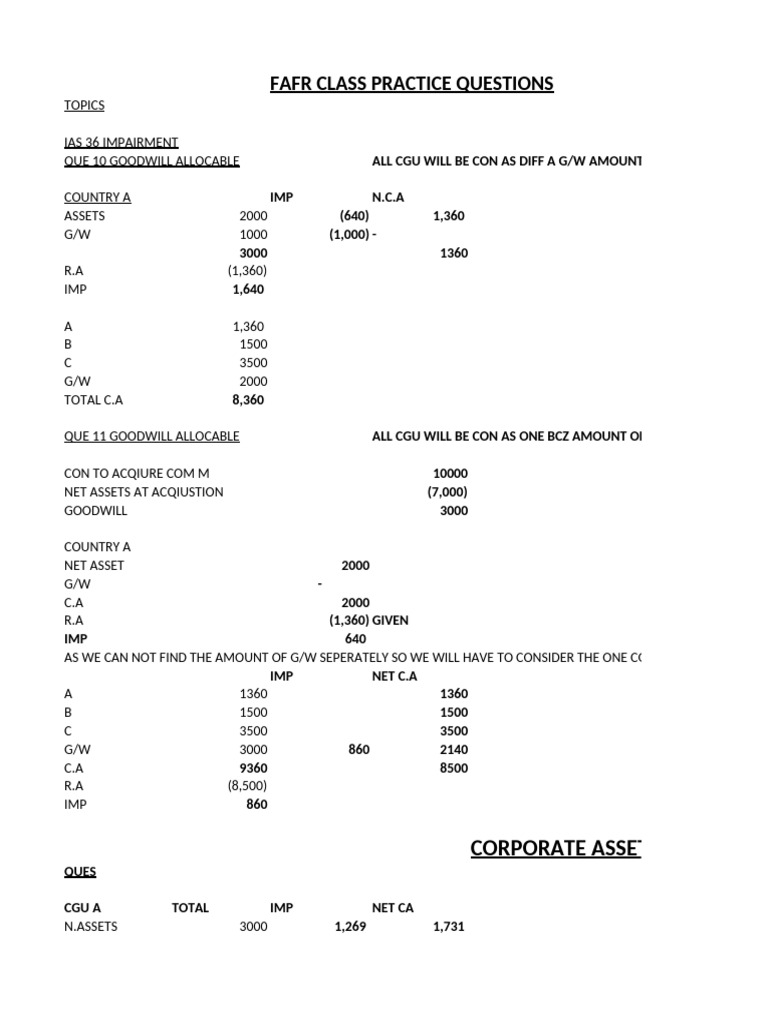 Zain Fafr Clas Practice | PDF | Balance Sheet | Corporations