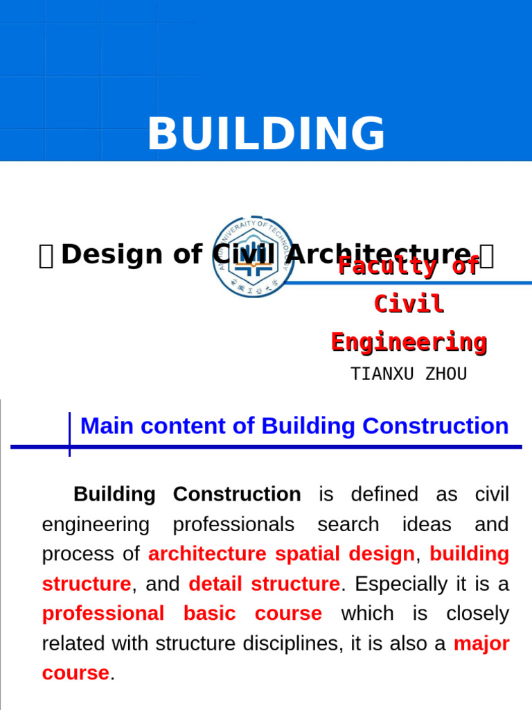 Chapter 1 Design of civil architecture | PDF
