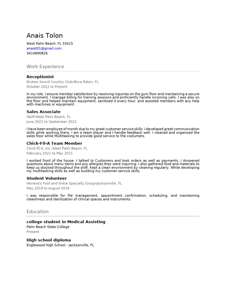 resume 3 | PDF