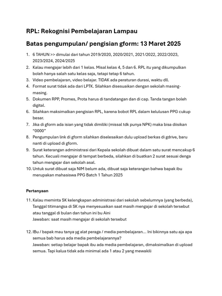 Notulensi RPL 8 Maret 2025 | PDF