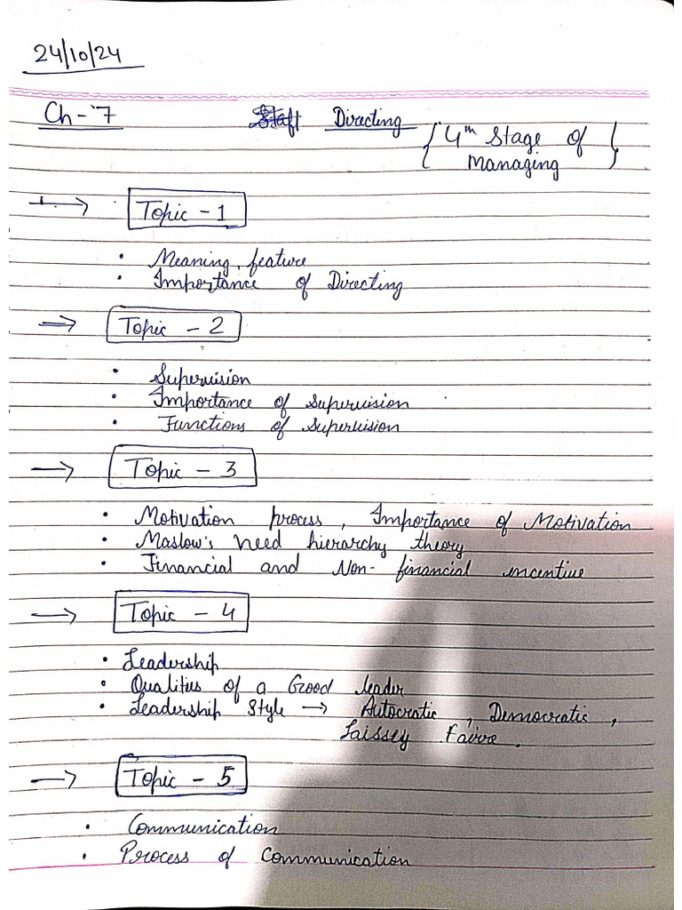 Business Ch7 Directing | PDF