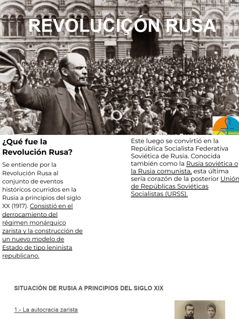 Causas y Etapas de la Revolución Rusa | PDF | revolución rusa | Imperio ...