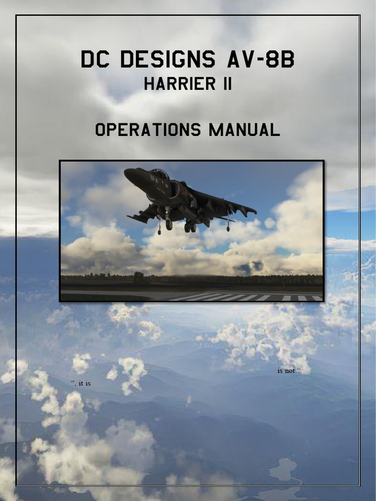 DC Designs AV-8B Harrier II Manual | PDF | Aircraft | Copyright ...