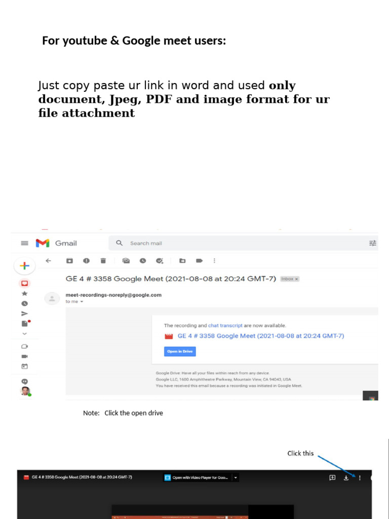 How To Share A Recorded Google Meet | PDF