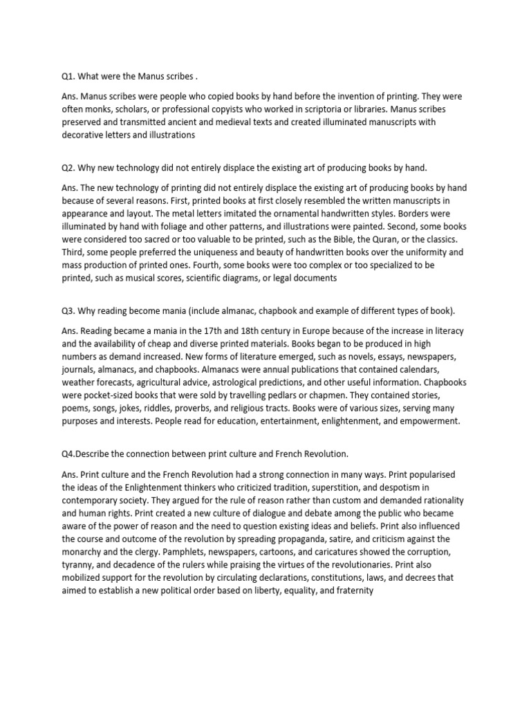 Chapter 3 history question and answer | PDF | Books | Age Of Enlightenment