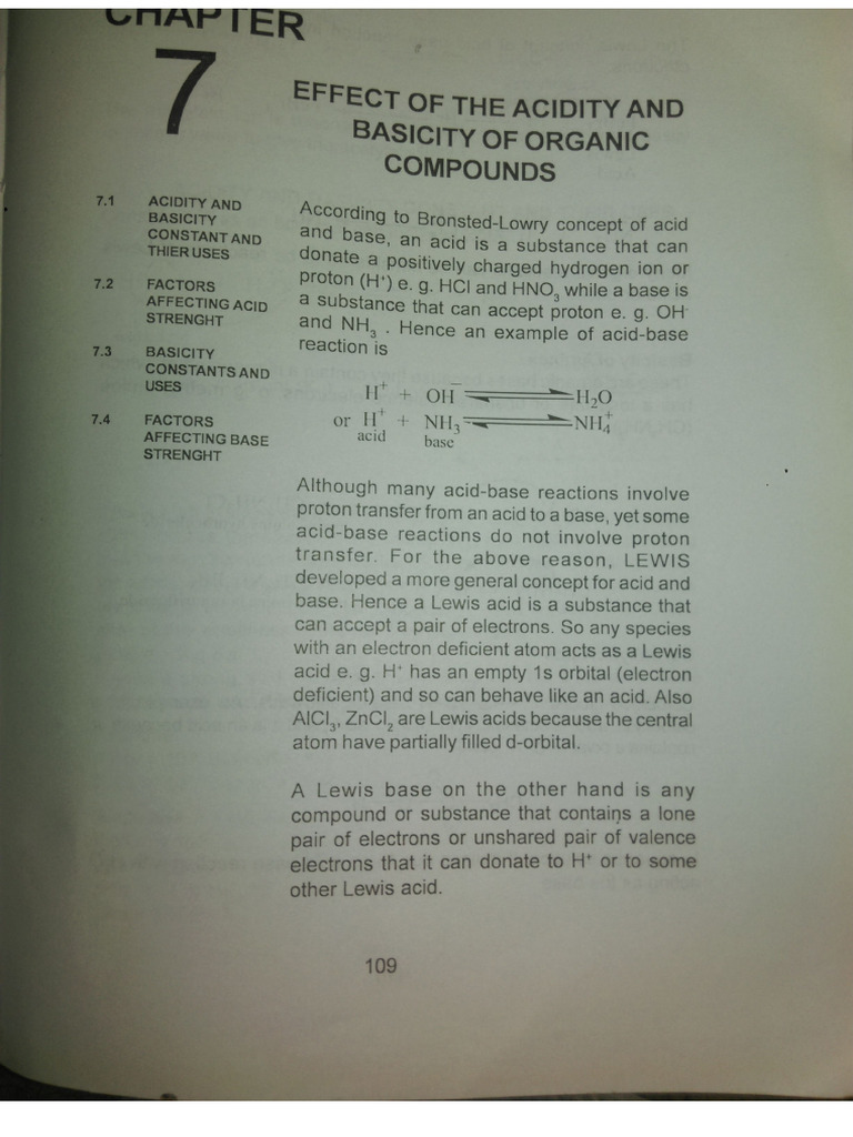 EFFECTS OF ACIDITY AND BASICITY OF ORGANIC COMPOUNDS | PDF