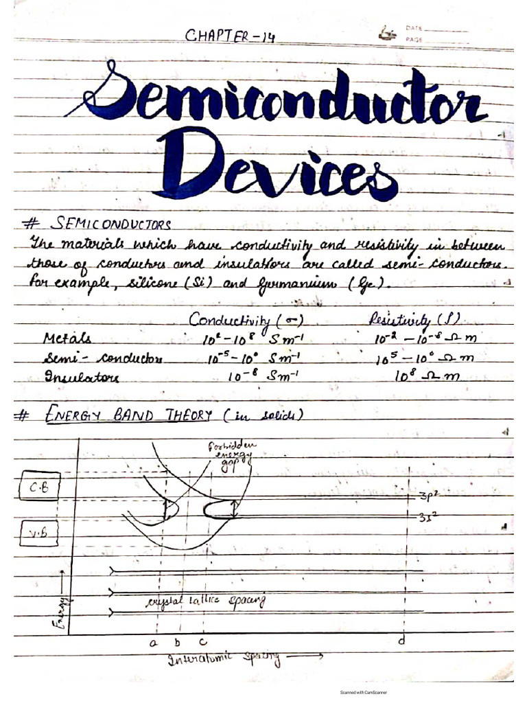 Semiconductor Devices Class 12 Physics | PDF