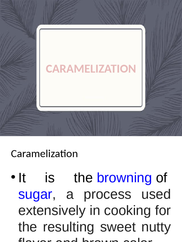 Understanding Caramelization in Cooking | PDF