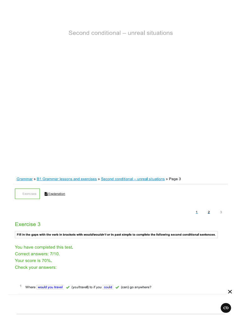 Conditional Exercise 3 | PDF