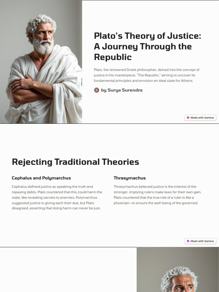 Platos Theory of Justice a Journey Through the Republic | PDF | Justice ...