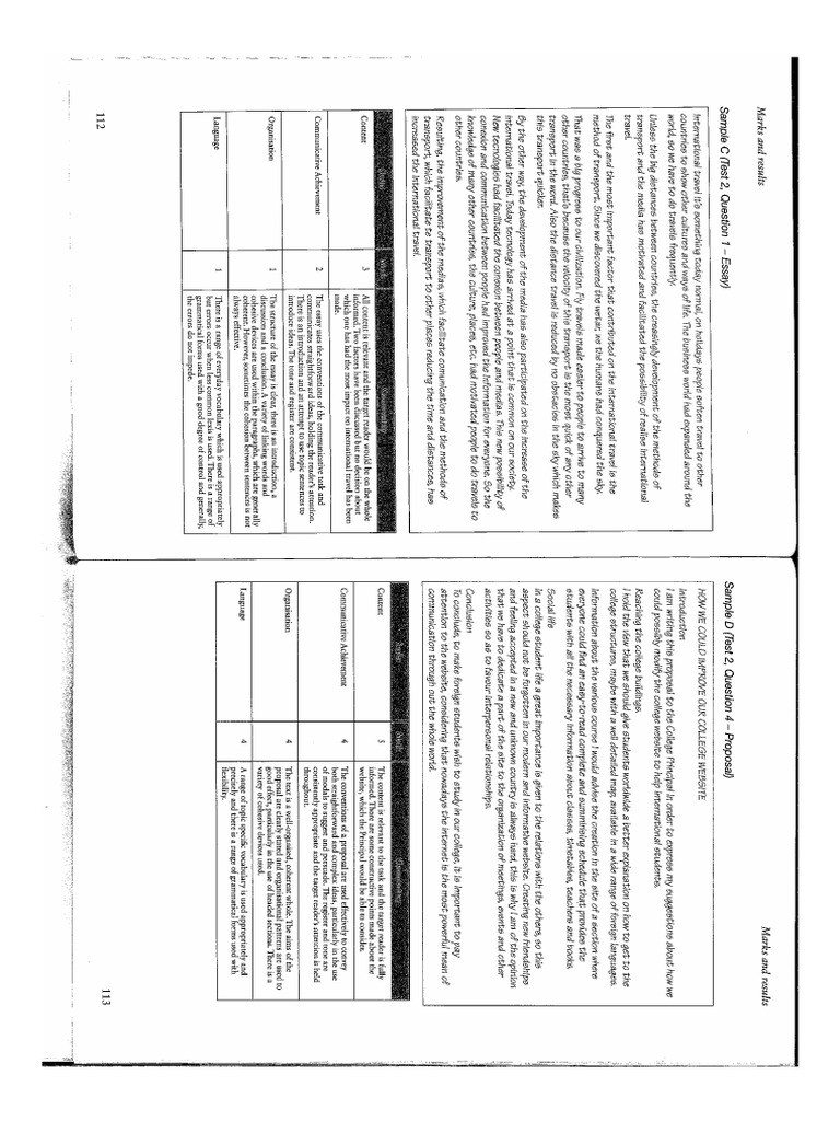 CAE with answers_writing samples | PDF