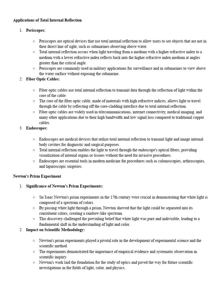 TIR and Prism Experiment Research | PDF | Optics | Refraction