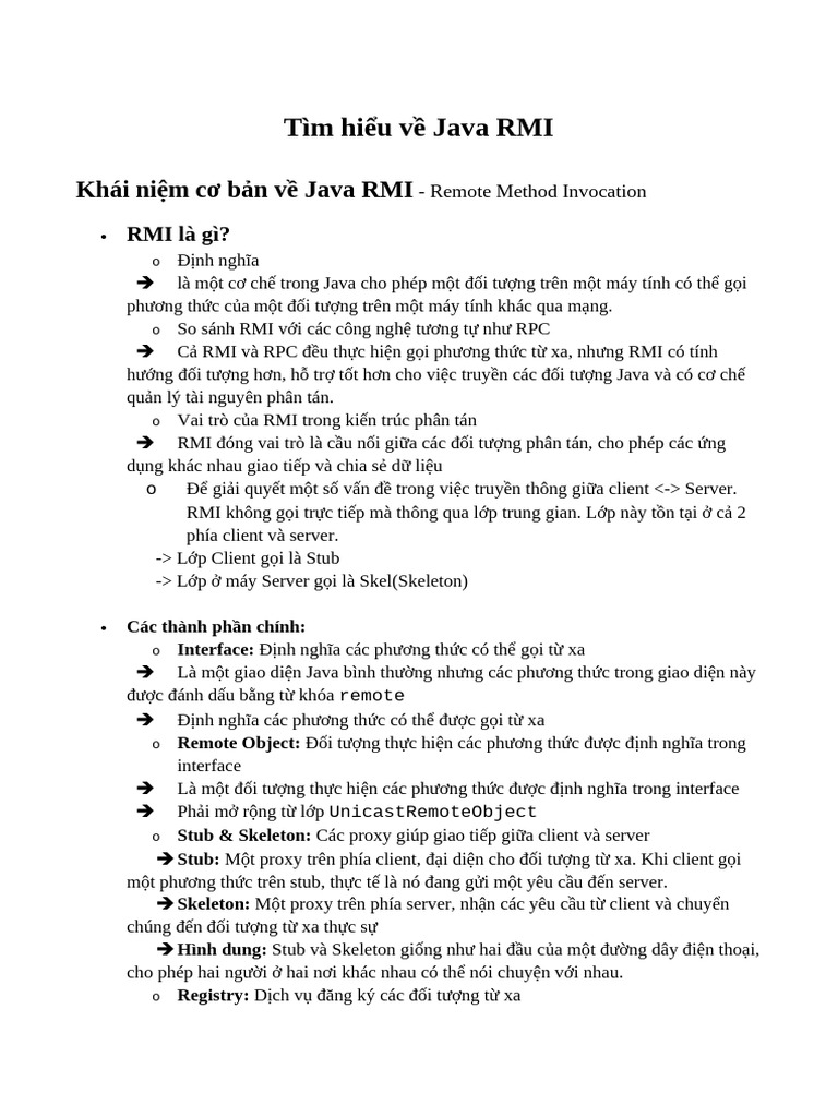 Tìm hiểu về Java RMI | PDF