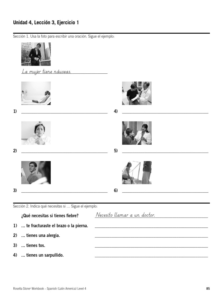 Spanish Student Workbook 45 | PDF