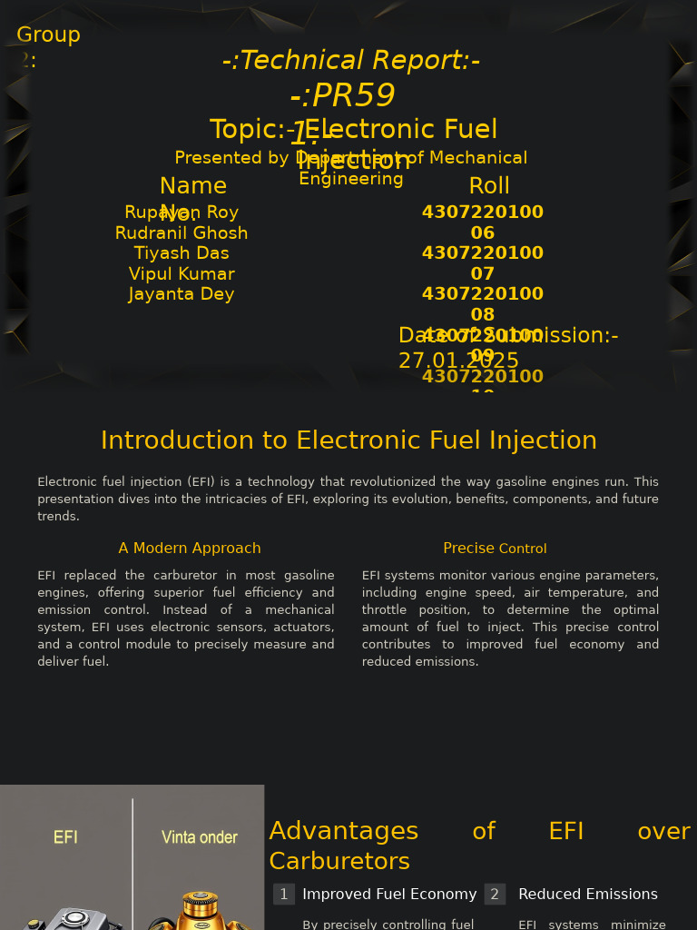Electronic Fuel Injection | PDF | Fuel Injection | Throttle