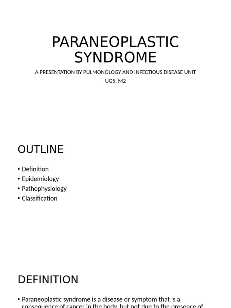 Paraneoplastic Syndrome | PDF