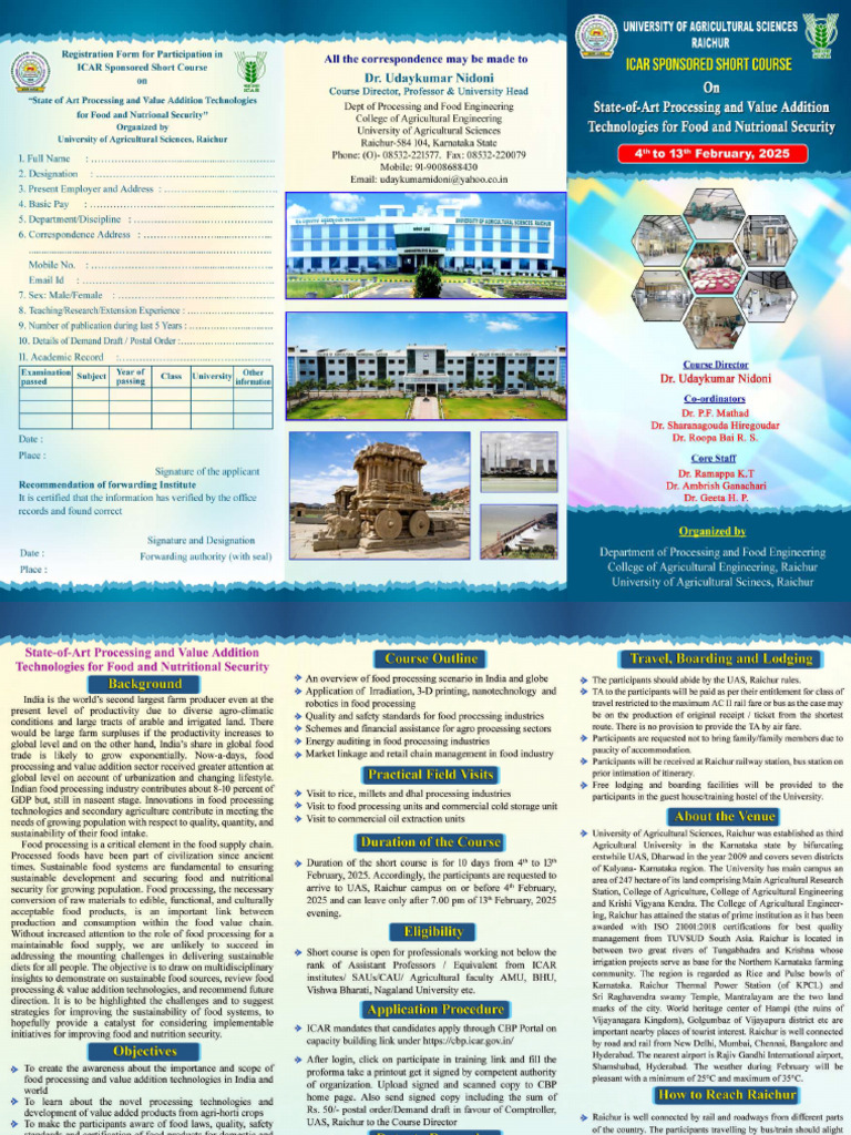 ICAR Short Course Brochure - 2025 | PDF