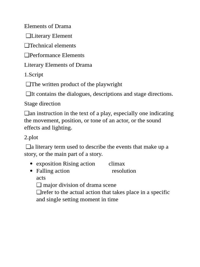 Elements of Drama | PDF