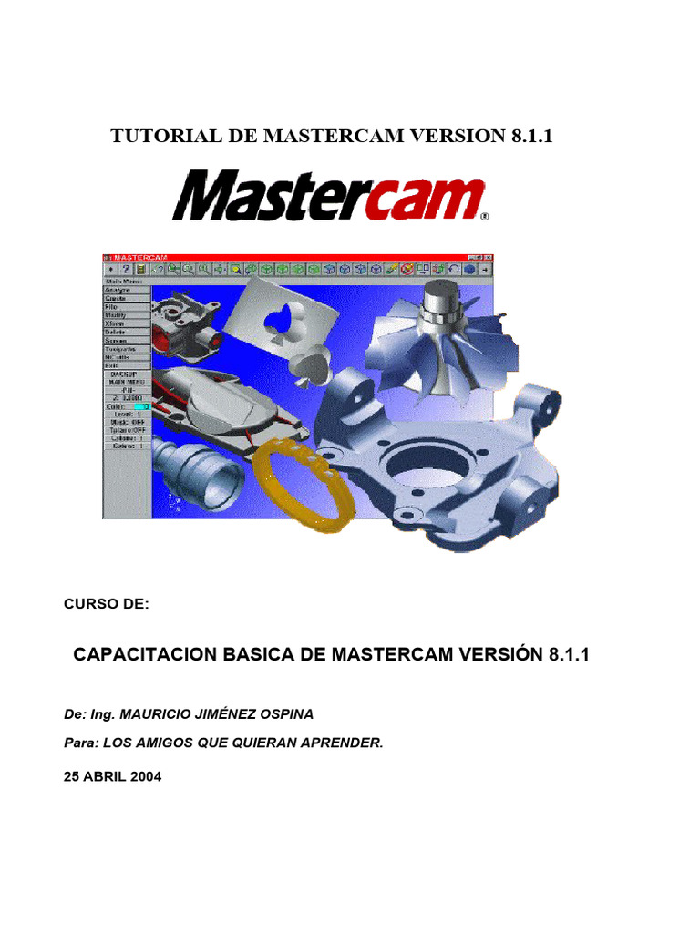 Tutorial Mastercam 8.1.1: Capacitación Básica | PDF | Control numerico ...